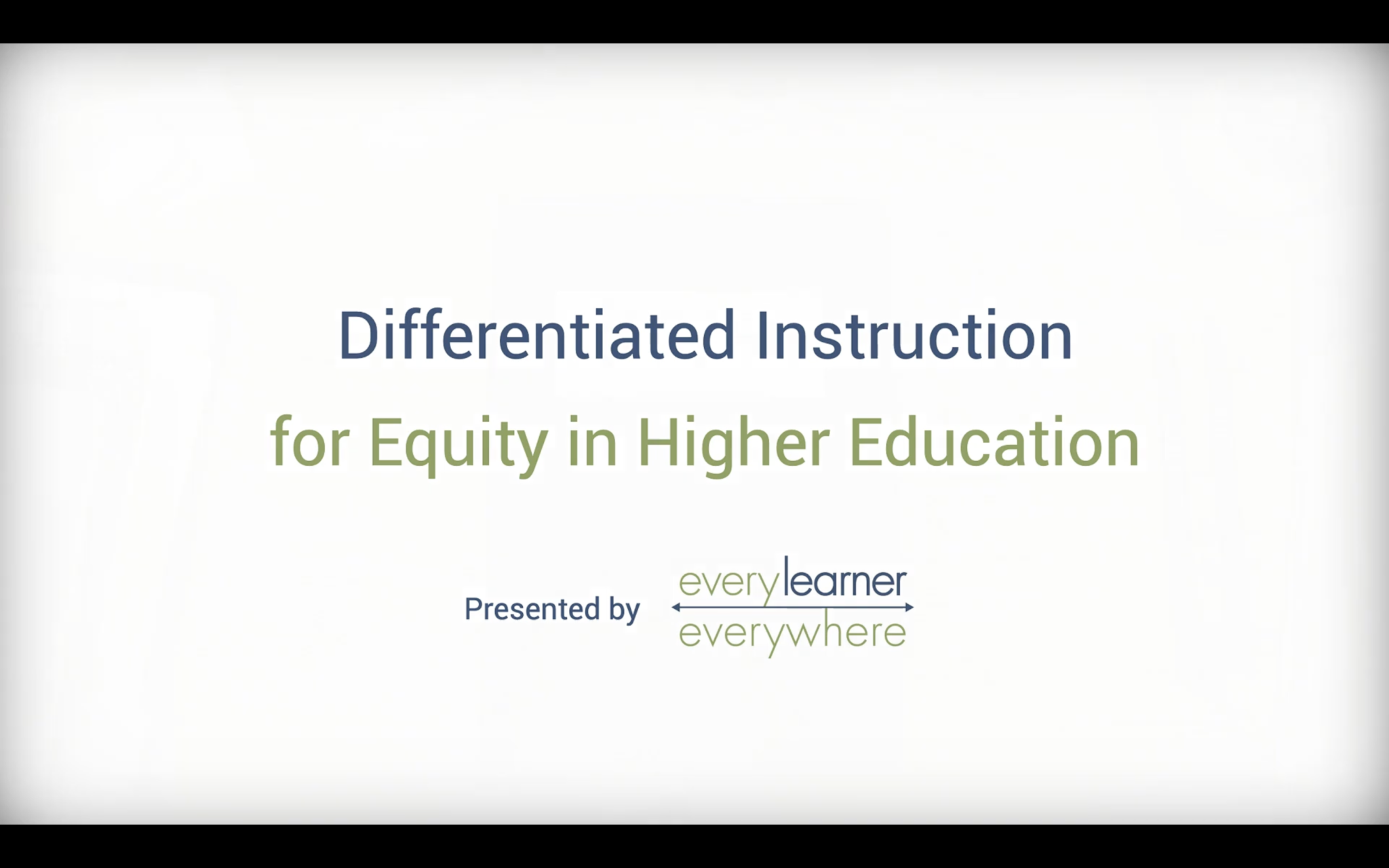 Differentiated Instruction for Equity in Higher Education - Every ...